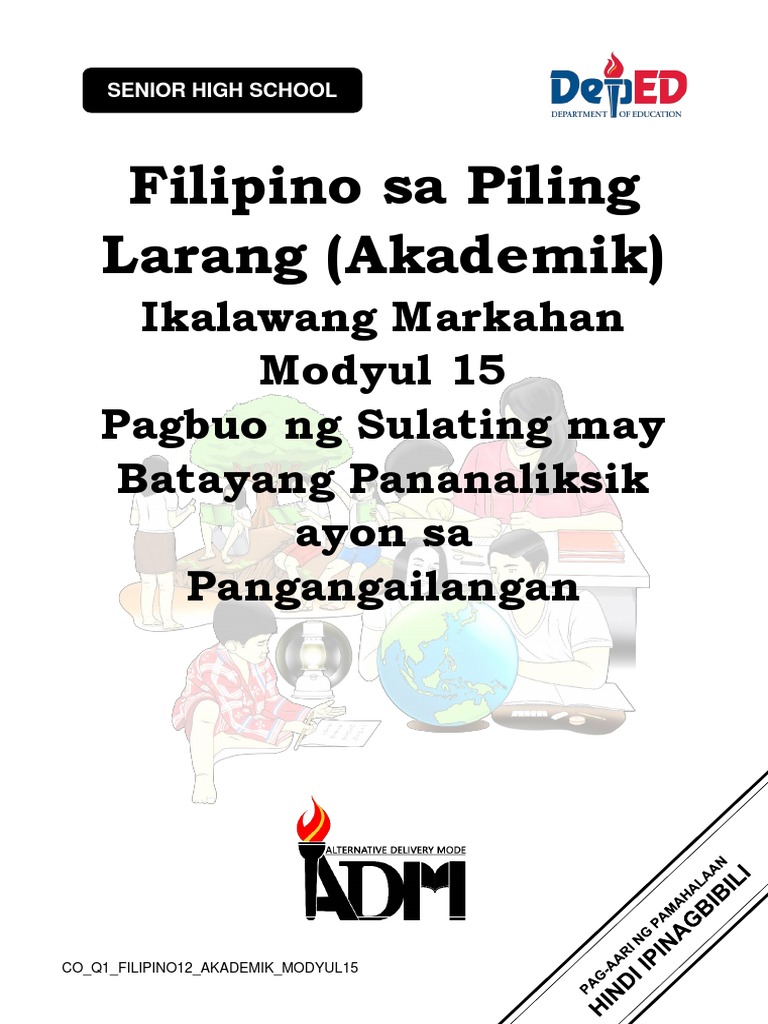 ADM-Modyul-15-Filipino-sa-Piling-L Arang-Akademik-1-1 | PDF