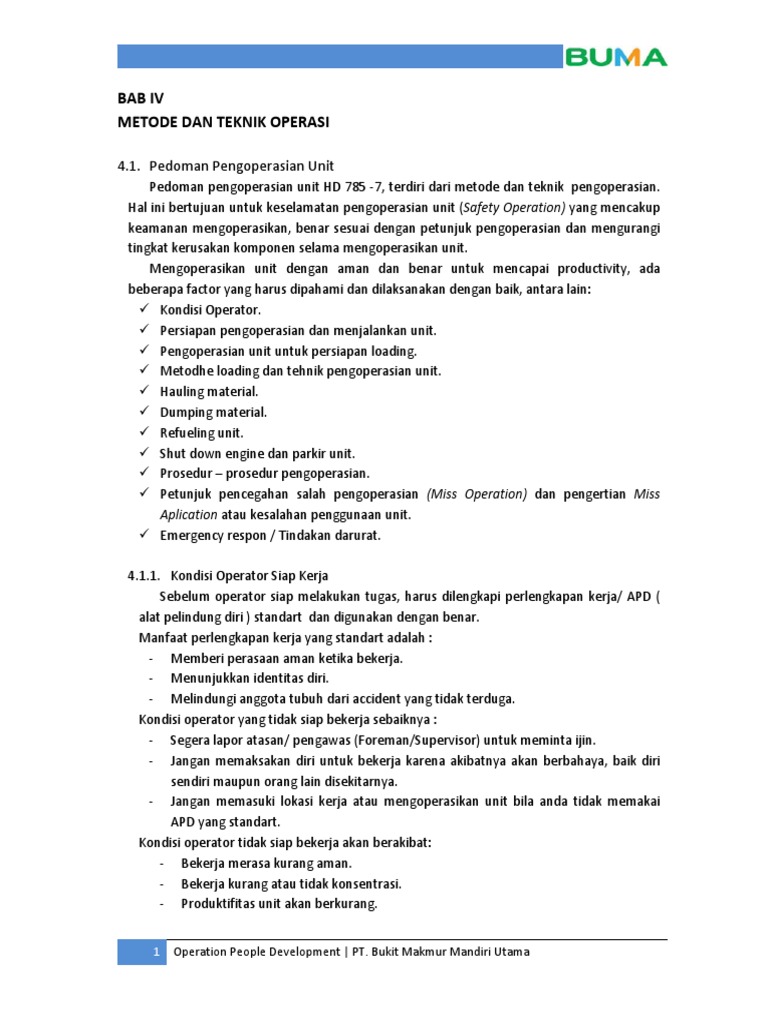 Metode Operasi HD 785-7 untuk Operator | PDF | Bisnis | Komputer
