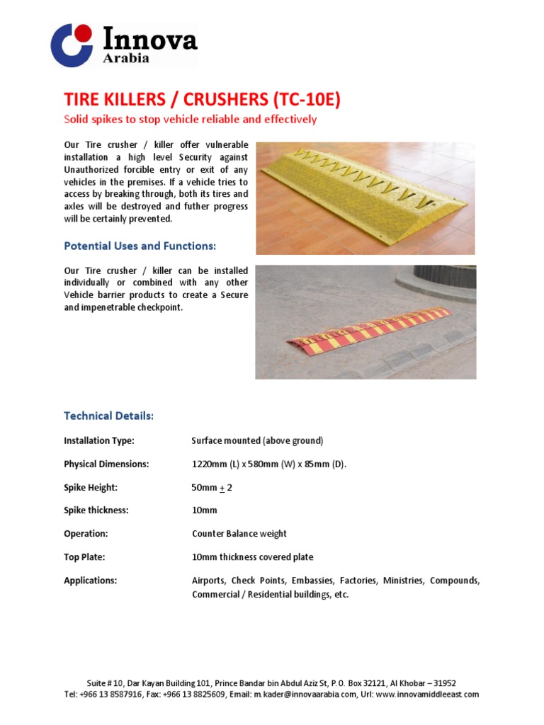 SCH 1.20 Tire Killers - Datasheets | PDF
