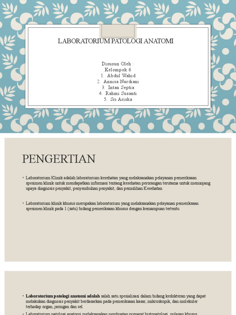 B6 Rancangan Laboratorium Patologi Anatomi | PDF