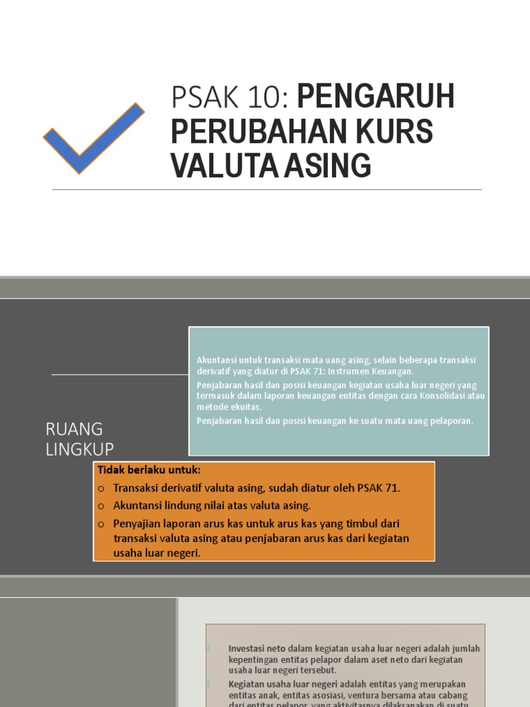 Pengaruh Kurs Valuta Asing dalam PSAK 10 | PDF | Bisnis | Hukum