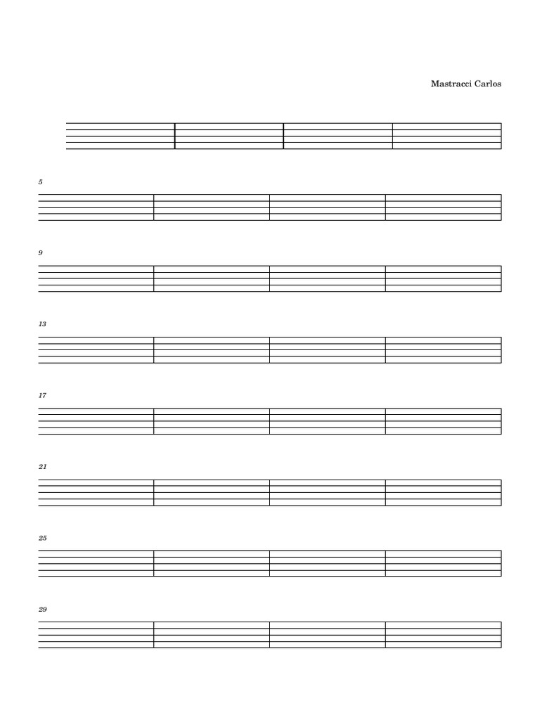 Pentagrama en Blanco para Imprimir | PDF