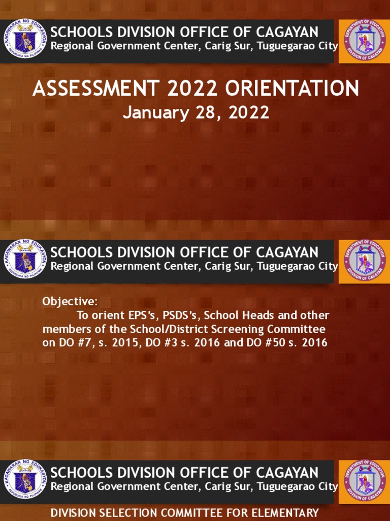 Cagayan Schools Division Assessment 2022 | PDF | Schools | Teachers