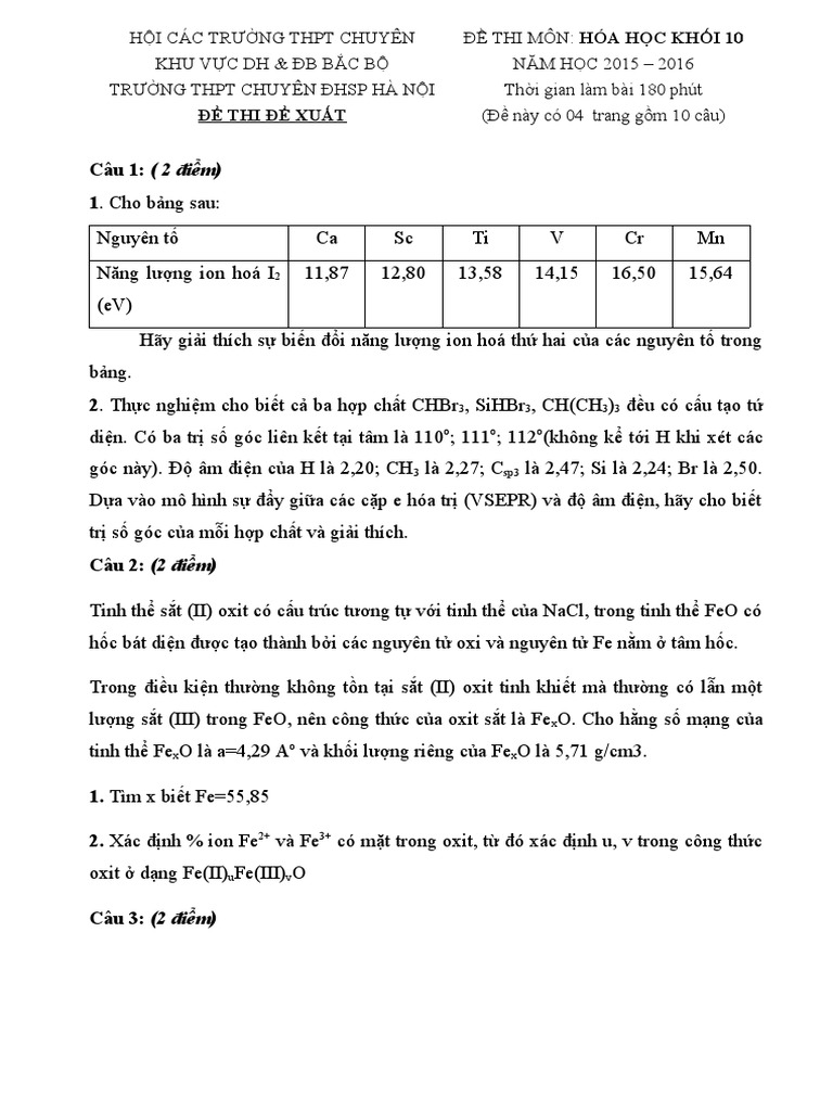 DHBB de Hoa 10 2016 | PDF