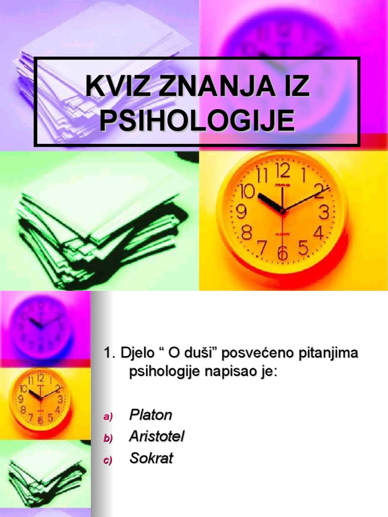 Kviz Znanja Iz Psihologije | PDF