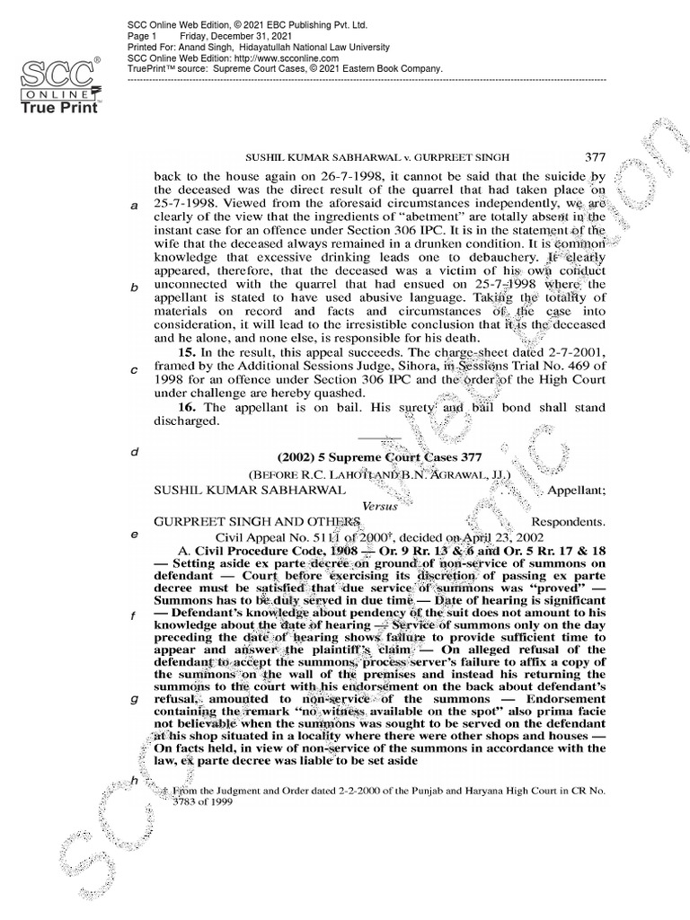 Order 9 Rule 13 Judgments | PDF | Lawsuit | Judgment (Law)