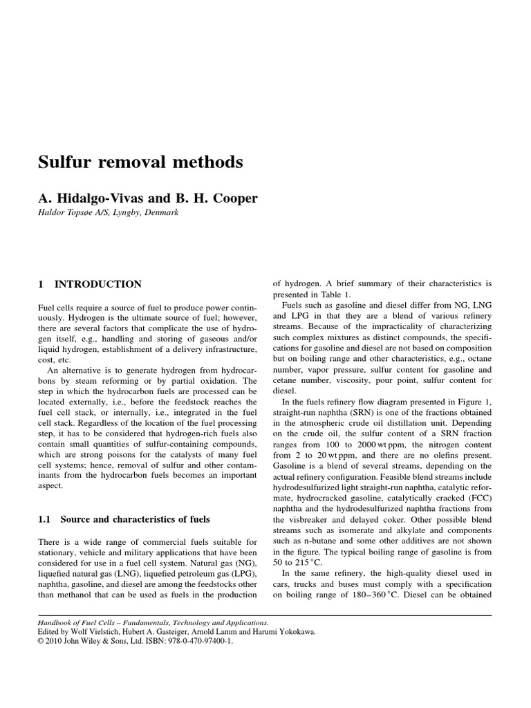 Sulfur Removal | PDF | Cracking (Chemistry) | Oil Refinery