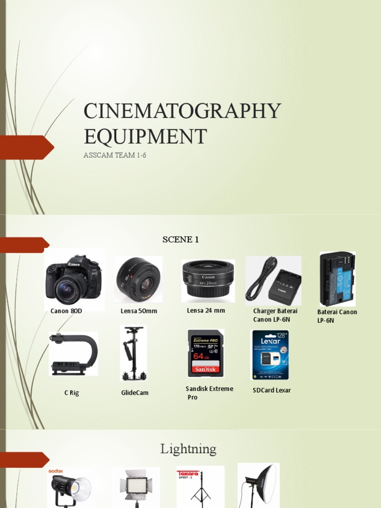 Cinematography Equipment: Asscam Team 1-6 | PDF | Components ...