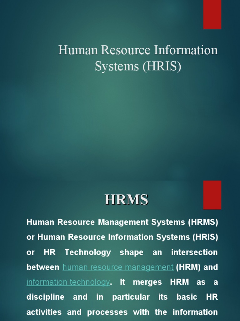 Human Resource Information Systems (HRIS) | Download Free PDF | Human ...