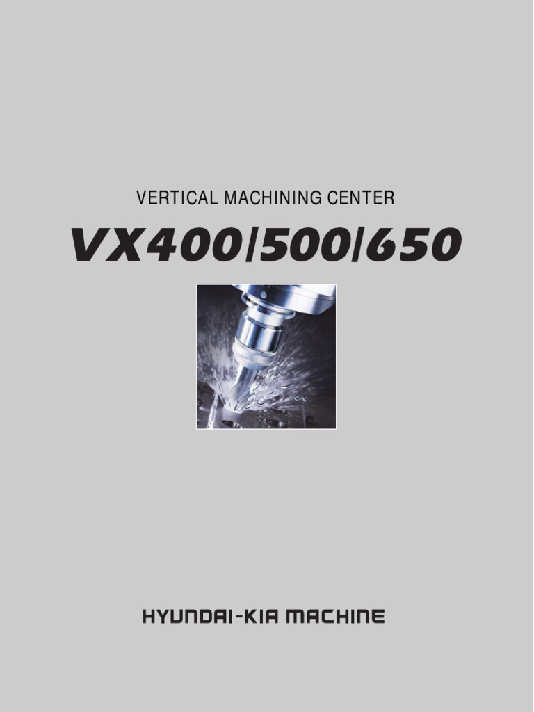 Manual VX 500 | PDF | Machining | Equipment