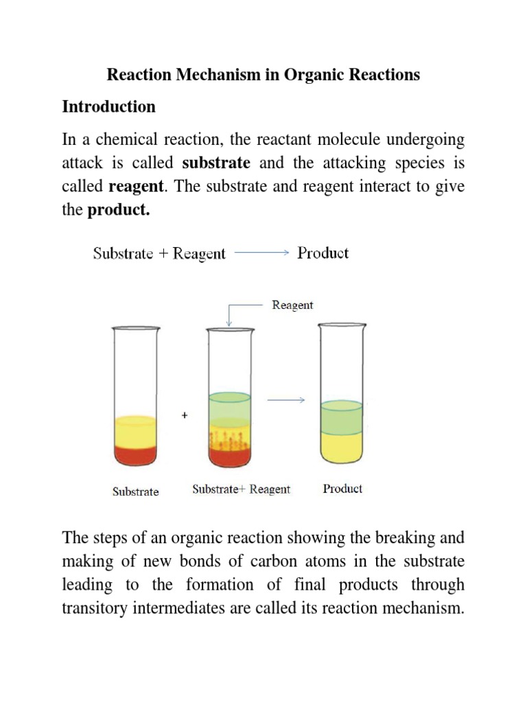 Reaction Mechanism in Organic Reactions | PDF | Chemical Reactions ...