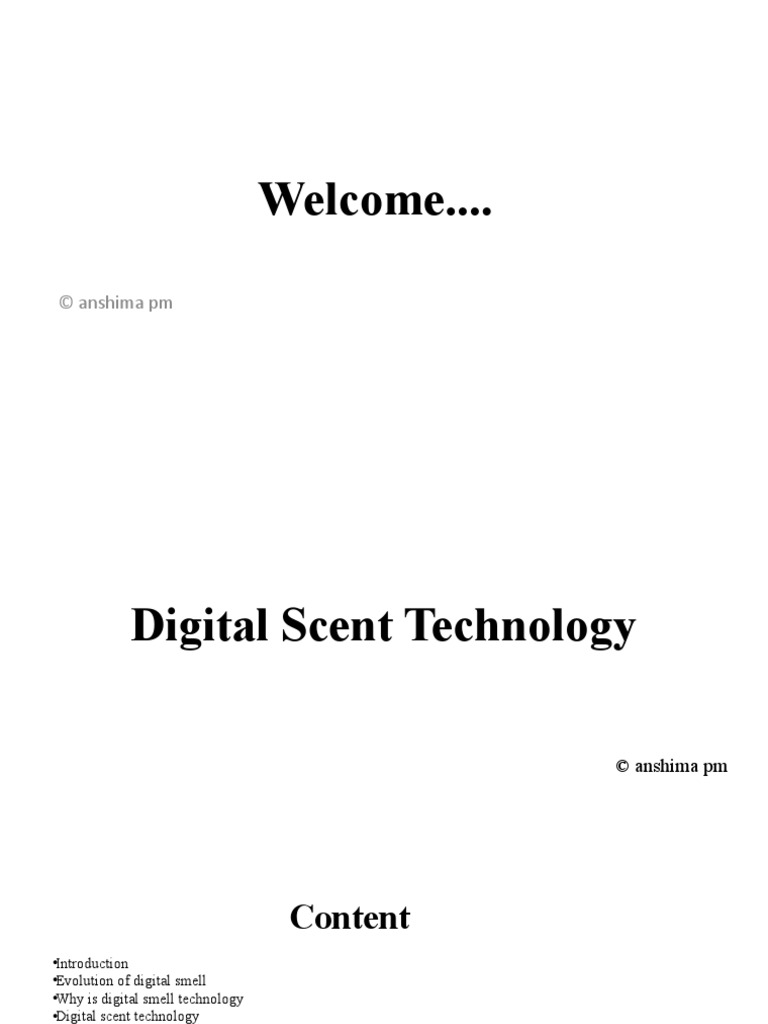 Digital Scent Technology | PDF | Odor | Olfaction