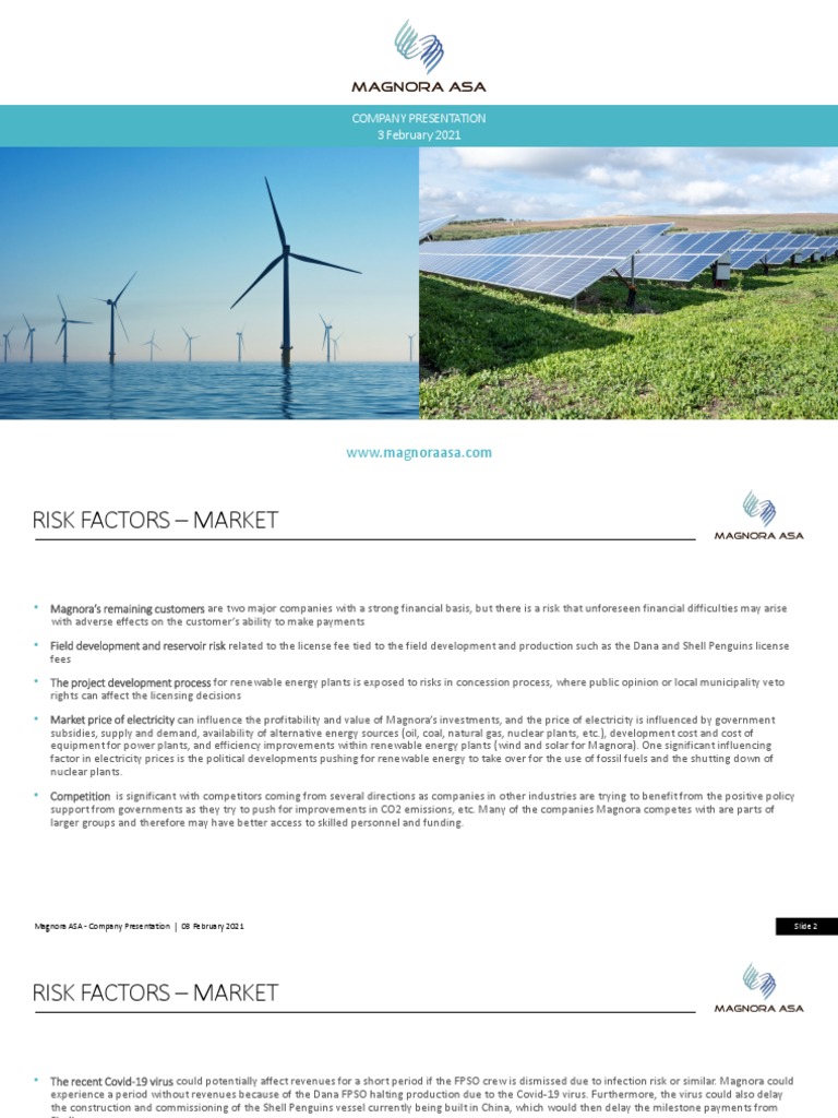 Magnora Company Presentation | PDF | Renewable Energy | Offshore Wind Power