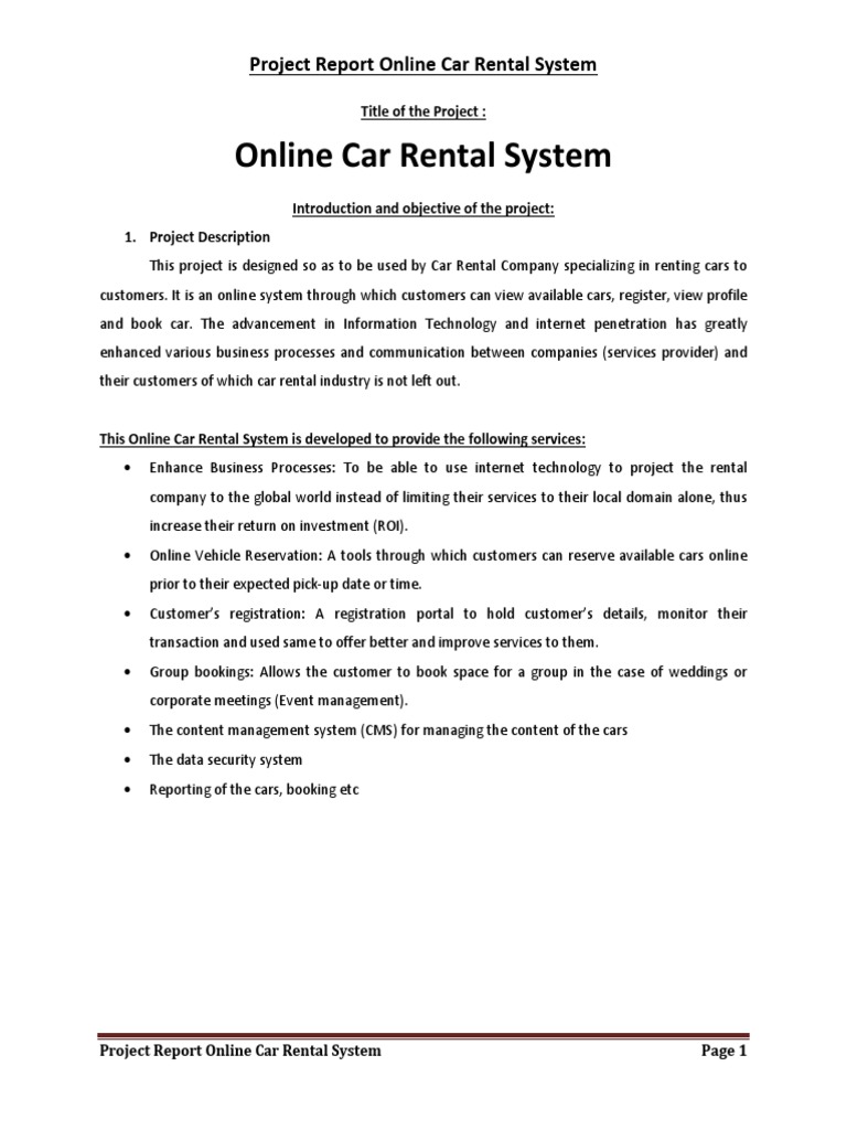 Qdoc Tips Php And Mysql Project On Car Rental System Project Pdf Databases Relational 4816