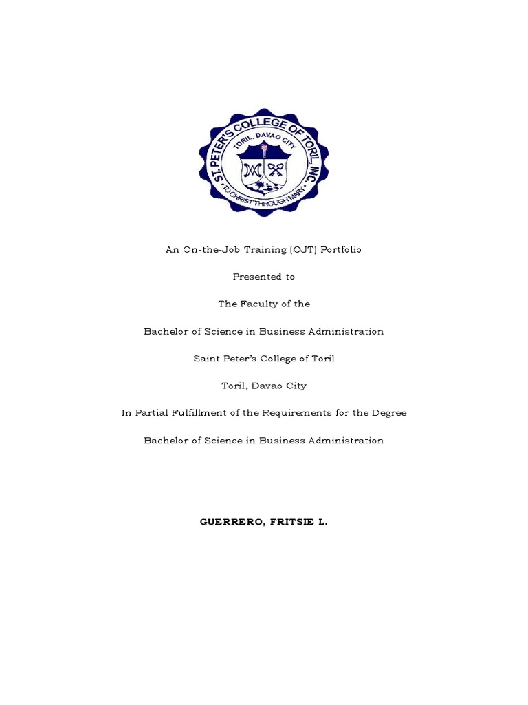 (FLG) Ojt Portfolio | PDF | Cognition