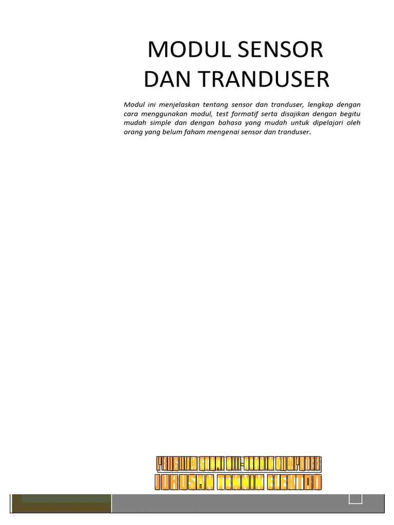 Modul Sensor dan Transduser Dasar | PDF