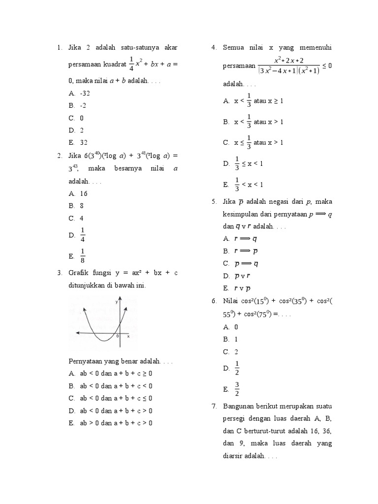 Tkdu Mat Dasar 3 & 4 | PDF