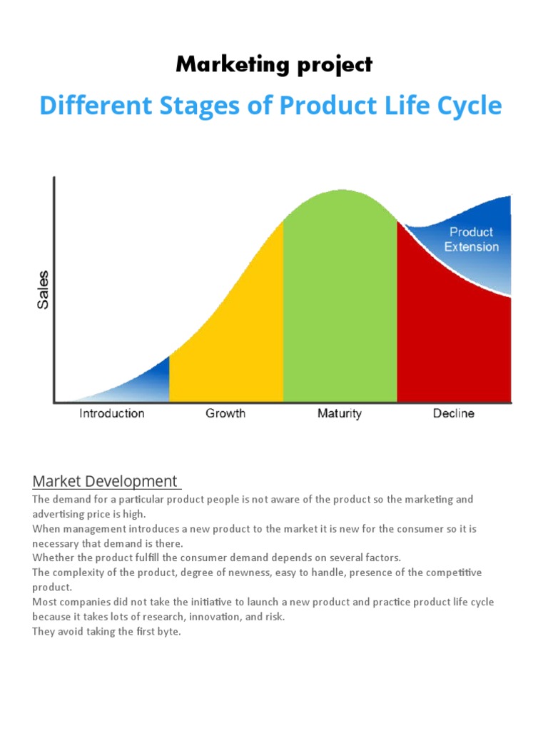 Different Stages of Product Life Cycle: Marketing Project | PDF ...