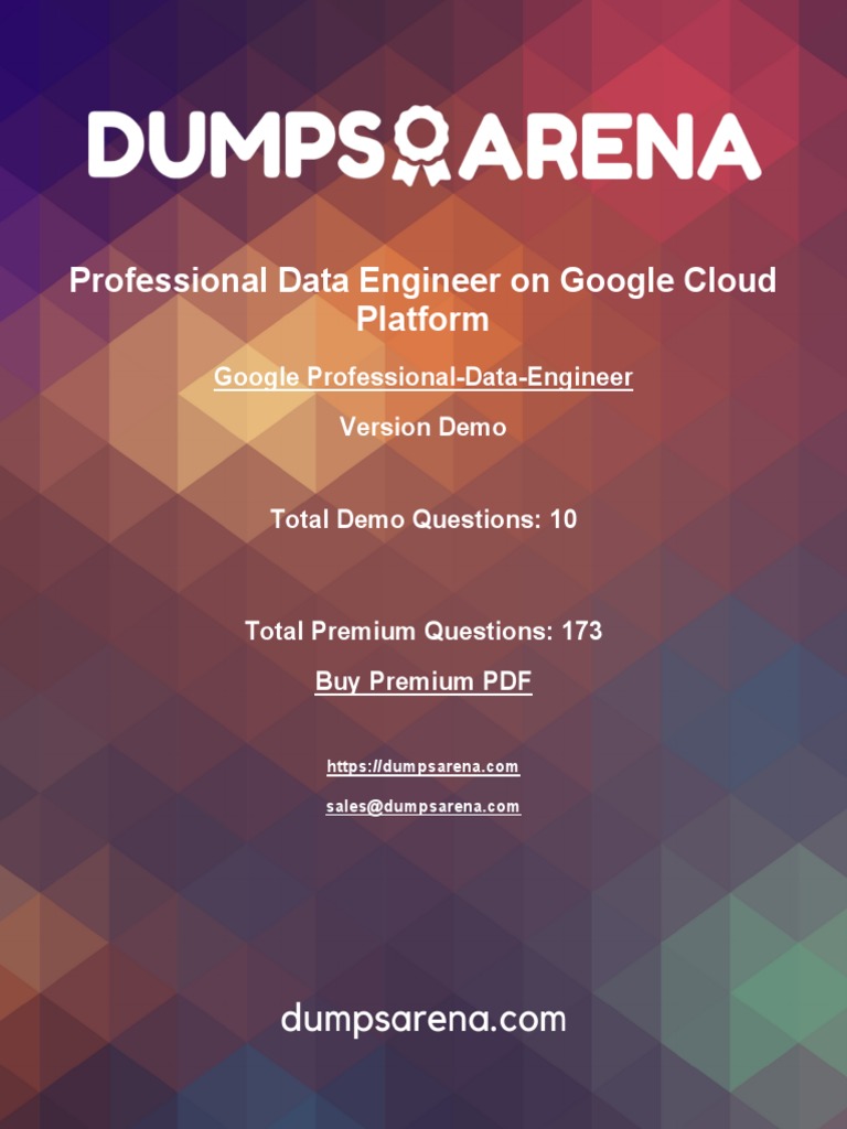 Professional Data Engineer Demo | PDF | Apache Hadoop | Cloud Computing