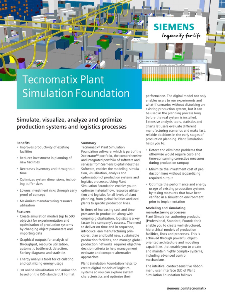 Plant Simulation Siemens SW Tecnomatix Foundation FS 81678 C8 | PDF ...