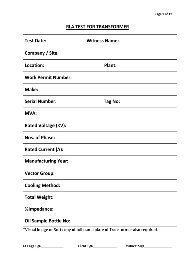 RLA Test Format | PDF | Transformer | Electrical Engineering
