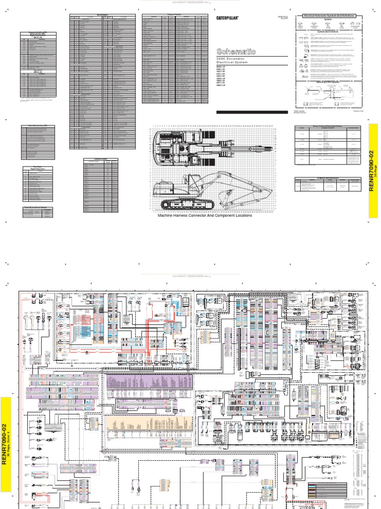 Schematic Electrical System Hydraulic Excavator 320c Caterpillar | PDF ...