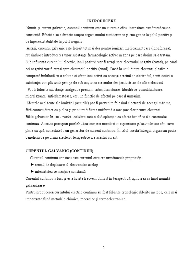 Curentul Galvanic | PDF