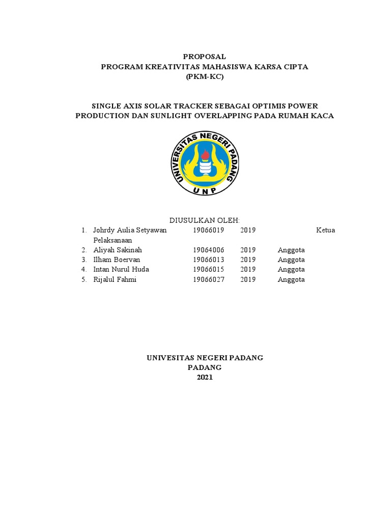 Proposal PKM-KC 2021-4 | PDF