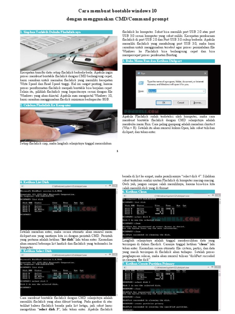 Cara Membuat Bootable Windows 10 | PDF