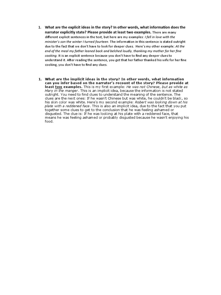 Implicit and Explicit Ideas | PDF