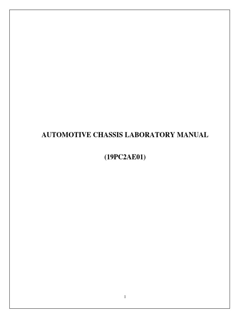 Acs Lab Manual | PDF | Automatic Transmission | Transmission (Mechanics)