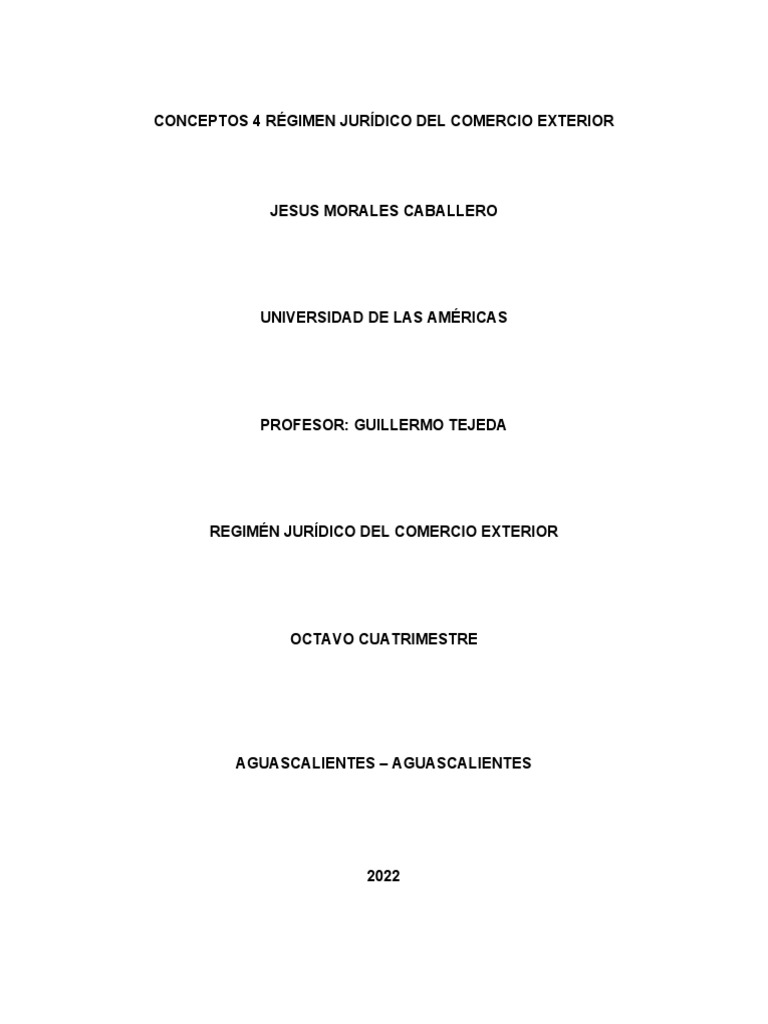 Conceptos 4 Régimen Jurídico Del Comercio Exterior | PDF | Buques | Transporte de agua