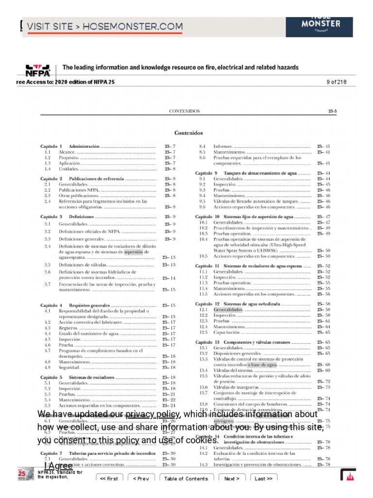 Codes & Standards: Standard For The Inspection, Testing, and ...