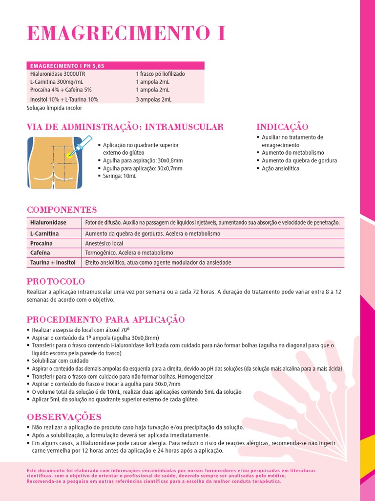 Protocolo Emagrecimento I | PDF | Medicina Clínica | Química