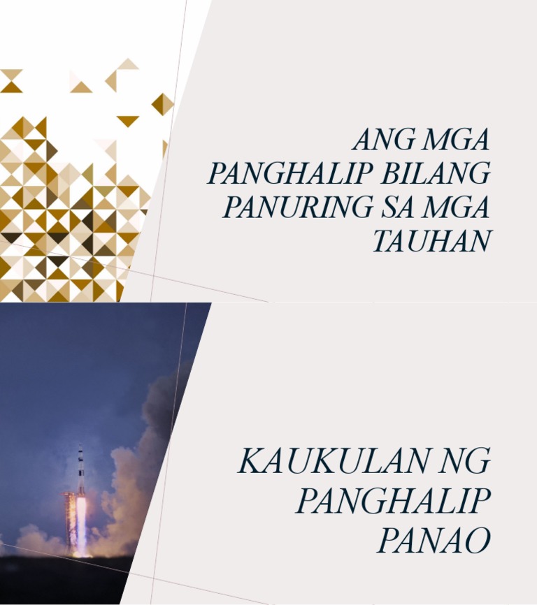 Ang Mga Panghalip Bilang Panuring Sa Mga Tauhan | PDF
