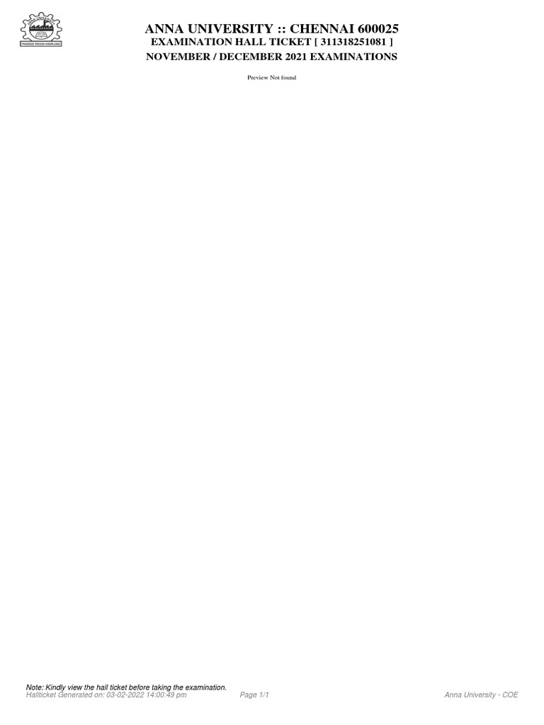 Anna University | PDF