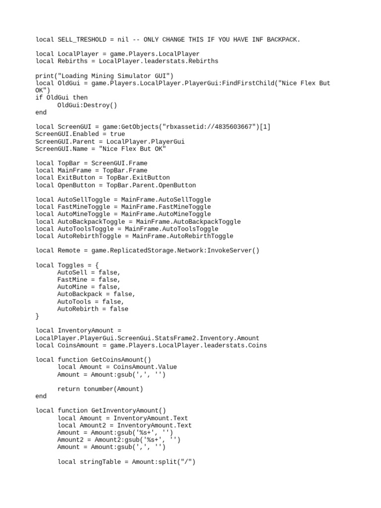 Mining Simulator Script | PDF | Computing | Computer Science