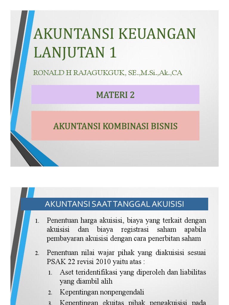 Goodwill dan Diskon Pembelian Akuntansi | PDF