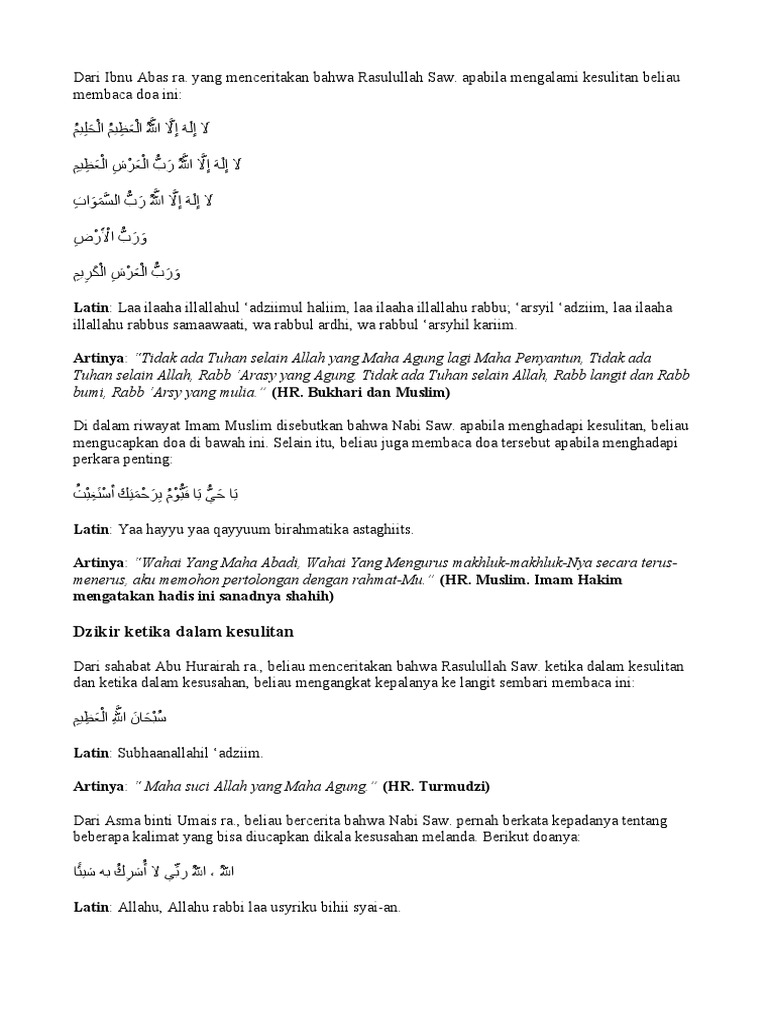 Doa Ketika Sedih | PDF