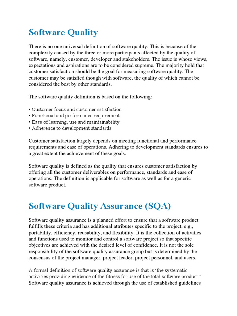Unit 3, Part 2 - Software Quality Assurance | PDF | Iso 9000 | Six Sigma