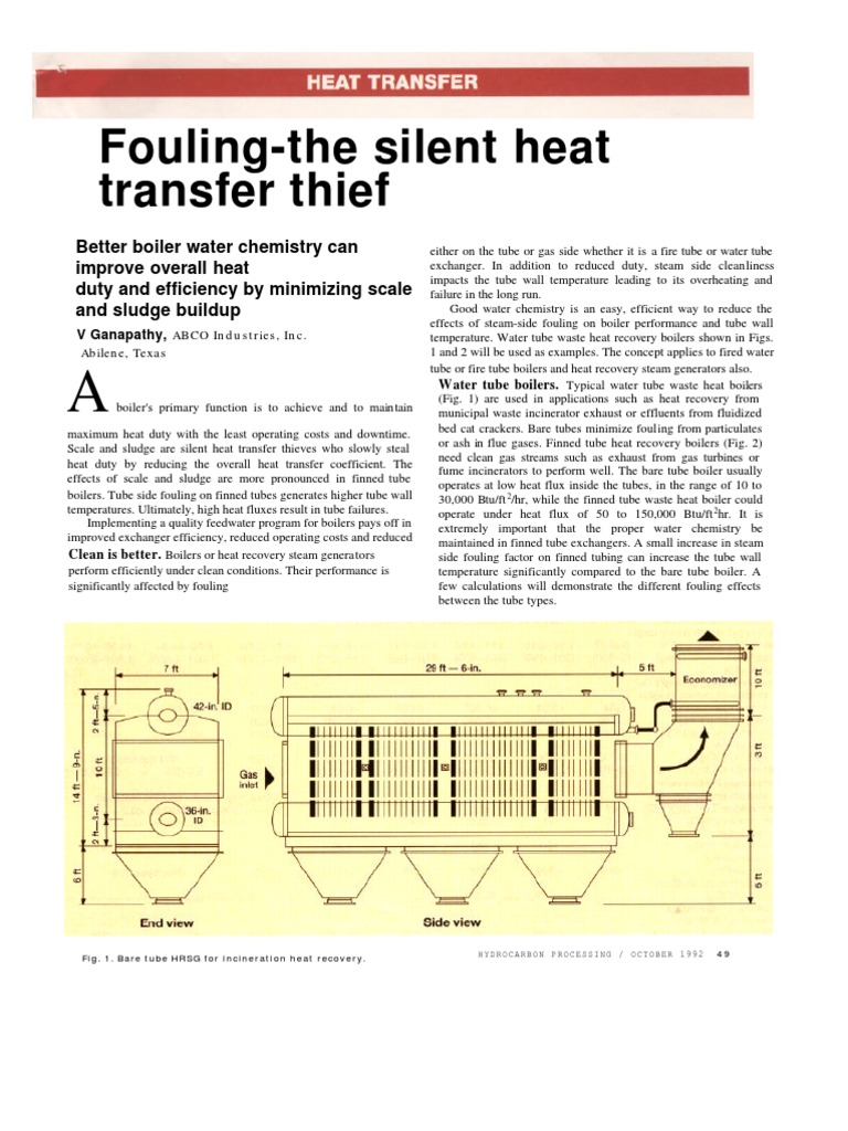 Fouling | PDF | Boiler | Thermal Conductivity
