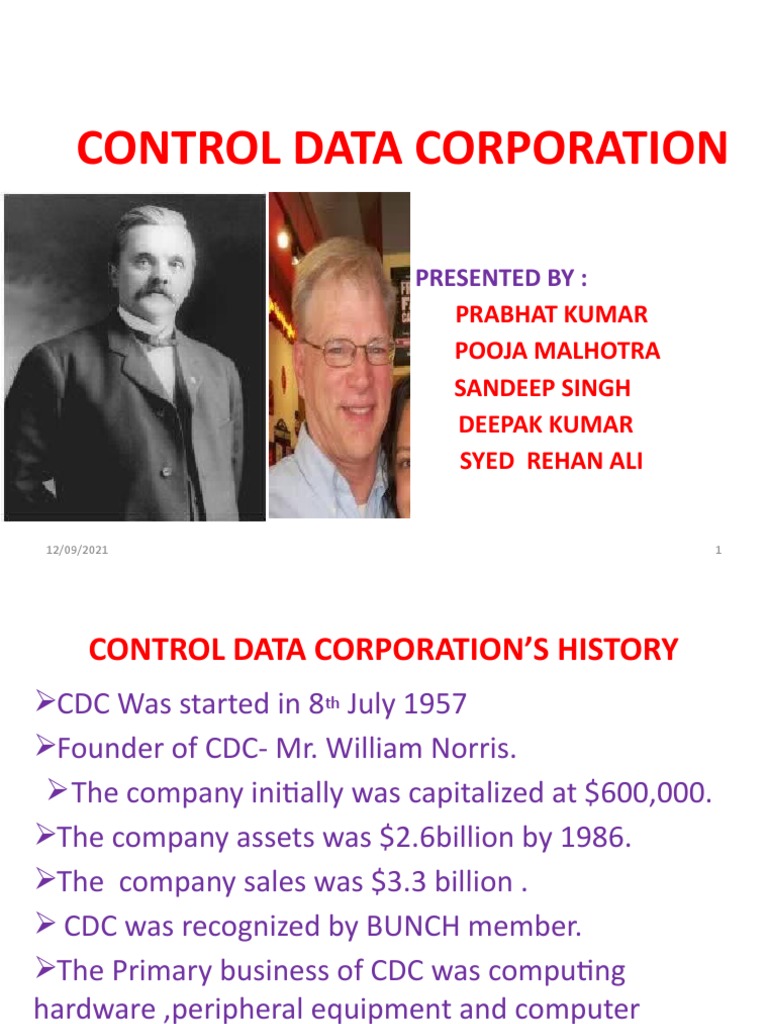 Control Data Corporation: Prabhat Kumar Pooja Malhotra Sandeep Singh ...