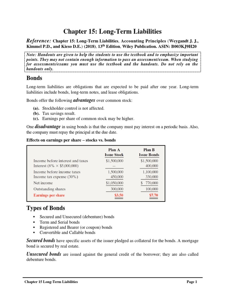 Long-Term Liabilities and Bonds Overview | PDF | Bonds (Finance ...