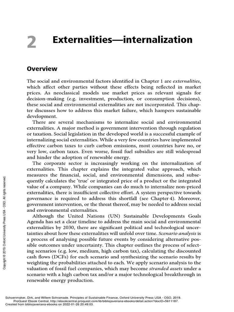 Principles of Sustainable Finance - (2 Externalities Internalization ...