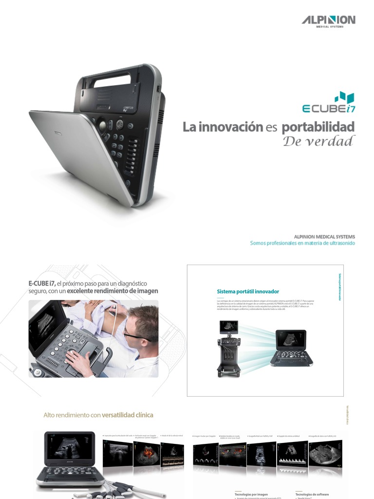 Alpion ECube I7 Brochure | PDF | Ultrasonido médico | Ultrasonido