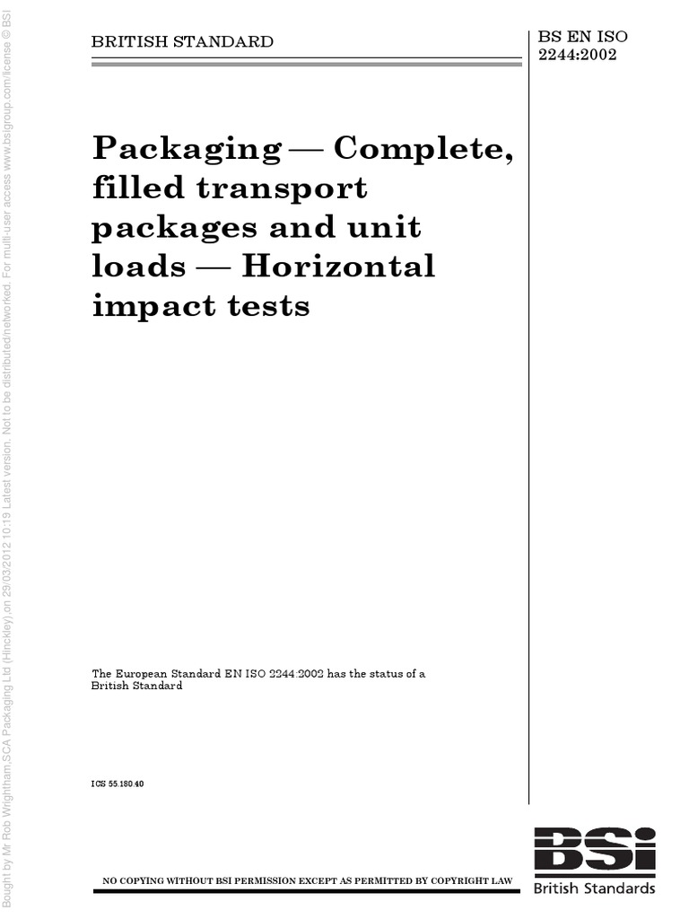 BS EN ISO 2244 Impact | PDF | International Organization For ...