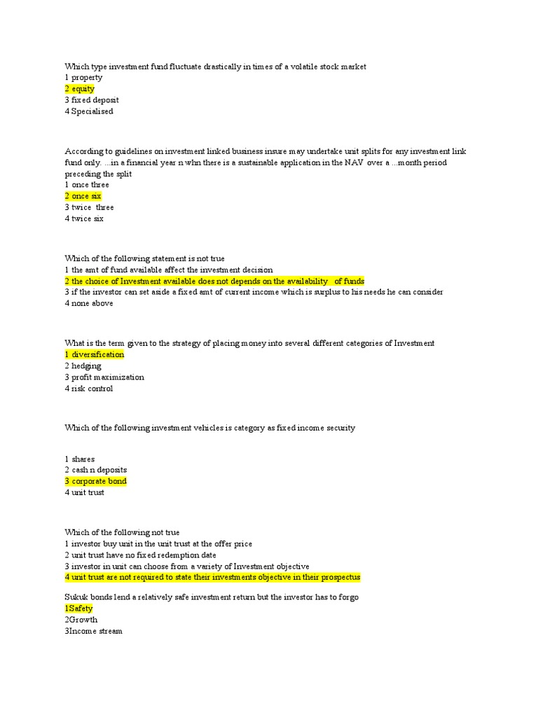Ceilli Sample Questions | PDF | Investment Fund | Investing