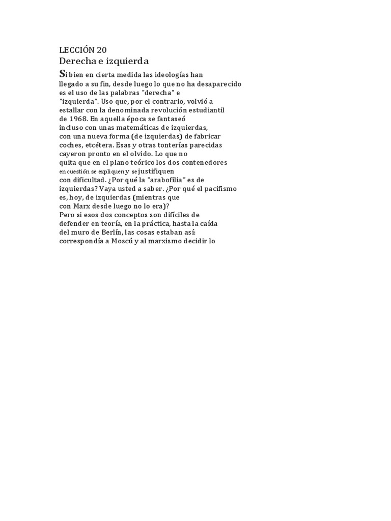 Ideologías de Derecha e Izquierda | PDF | Historia