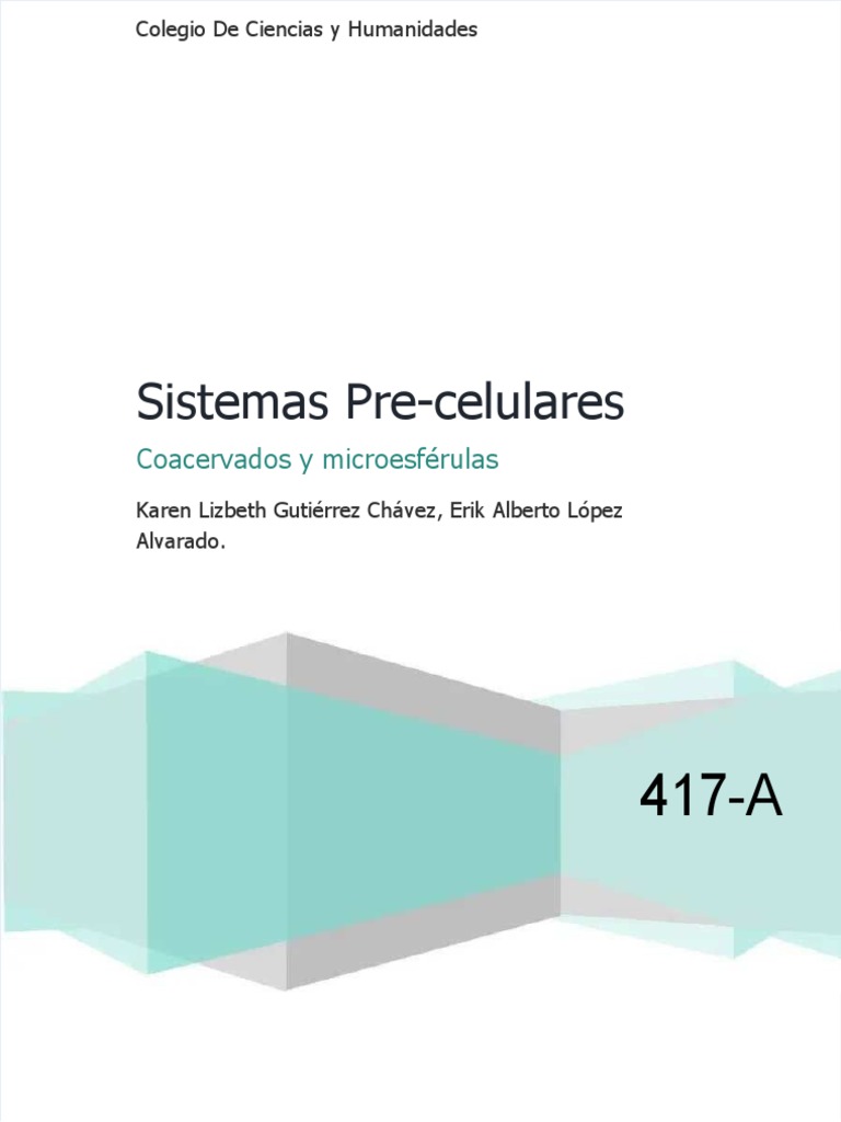 Modelos Precelulares y Evolución | PDF | Biología Celular) | Agua