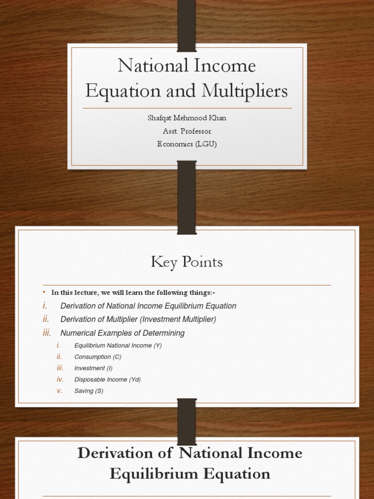 National Income and Multipiers | PDF | Multiplier (Economics) | Saving